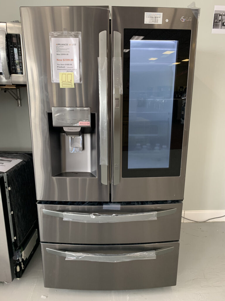 28 cu ft. Smart InstaView Door-in-Door Double Freezer Refrigerator with ...