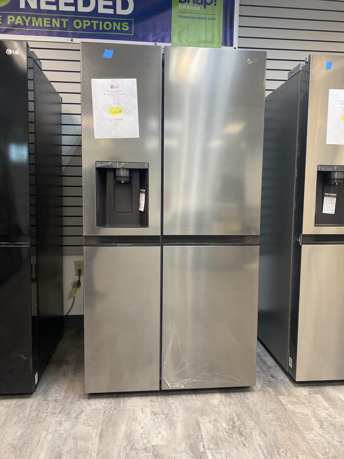 27 cu. ft. Side-by-Side Refrigerator with Smooth Touch Ice Dispenser ...