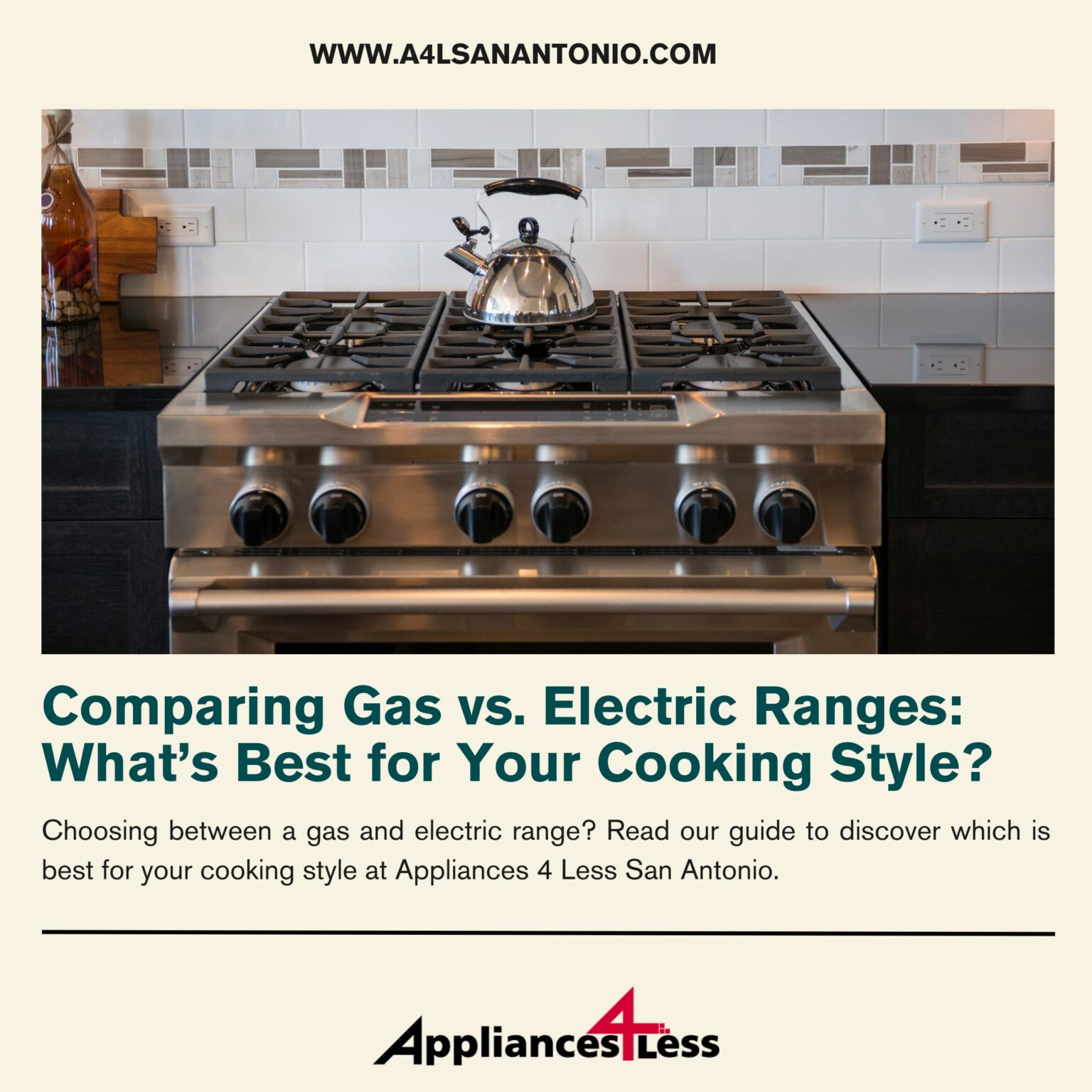 Gas vs. Electric Ranges: Find Your Best Match | A4LSA – Appliances 4 ...